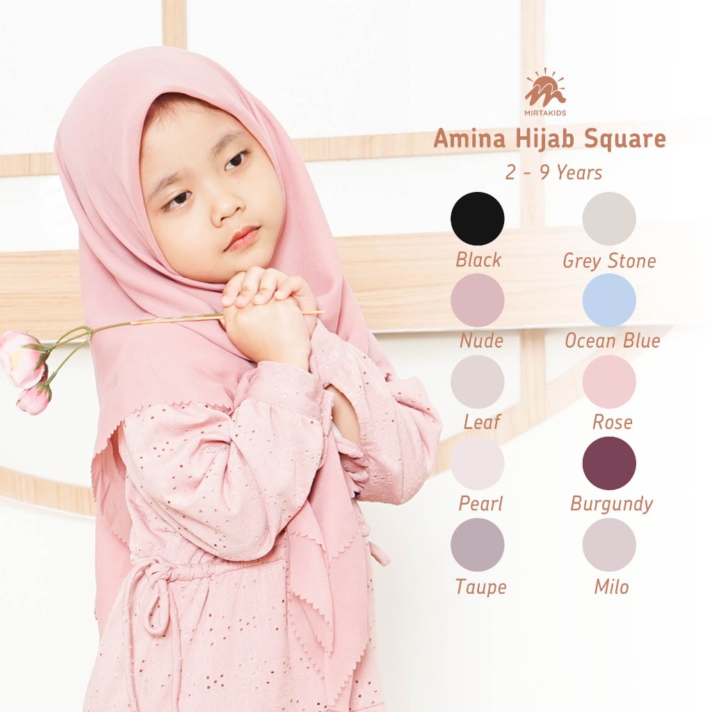 Jual Mirtakids Amina Hijab Segiempat Anak (2-9 Tahun) | Polycotton ...