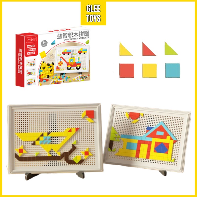 Jual GLee 160 PCS Geometri Shape Blok Hewan/Transportasi DIY Shape Blok ...