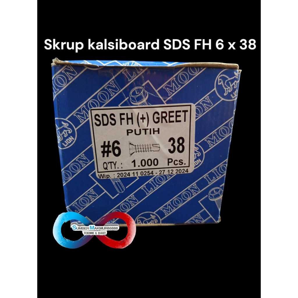 Jual BOX - Sekrup GRC / Kalsiboard SDS FH GREET 6x38 ISI 1000 pcs ...