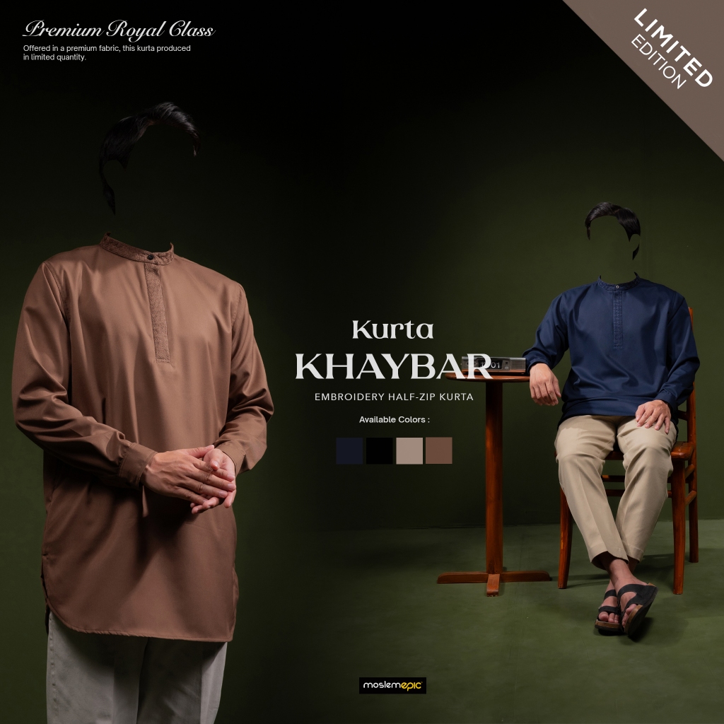 Jual Kurta Khaybar Embroidery - Premium Royal Class MOSLEMEPIC (lengan ...