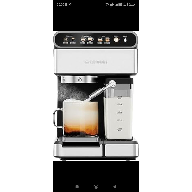 Jual Chefman CaféMaster Pro Espresso Machine, Brew Single or Double ...