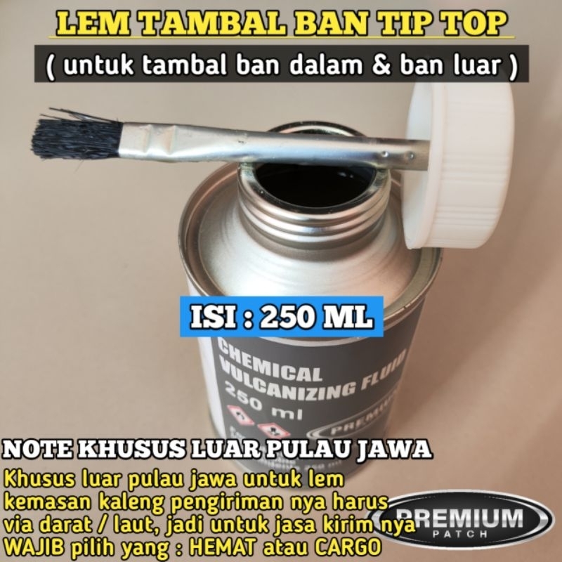 Jual Lem Tambal Ban Tip Top PREMIUM isi 250ml - Lem untuk tambal ban ...