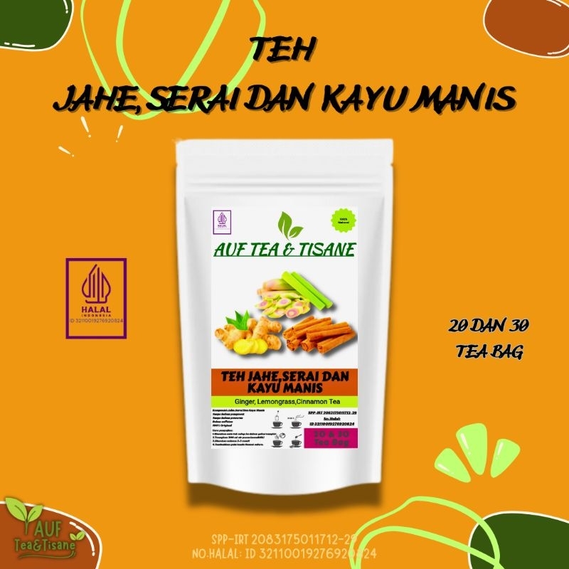Jual Teh Jahe,Serai Dan Kayu manis / Ginger,Lemonggrass & Cinnamon Tea ...