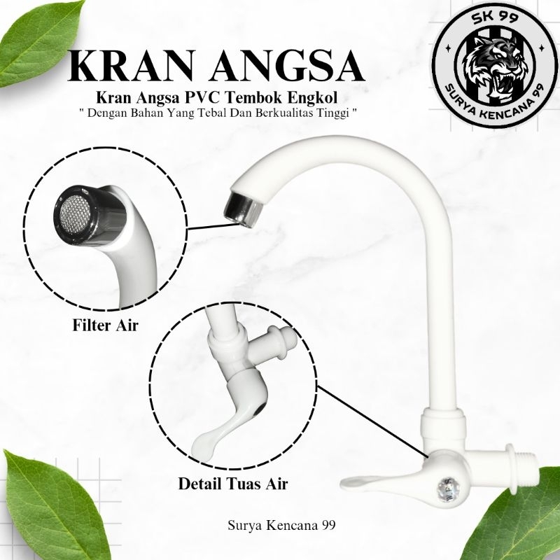 Jual Kran Angsa Pvc Putih 1/2 Kran Cuci Piring Pvc Putih | Shopee Indonesia