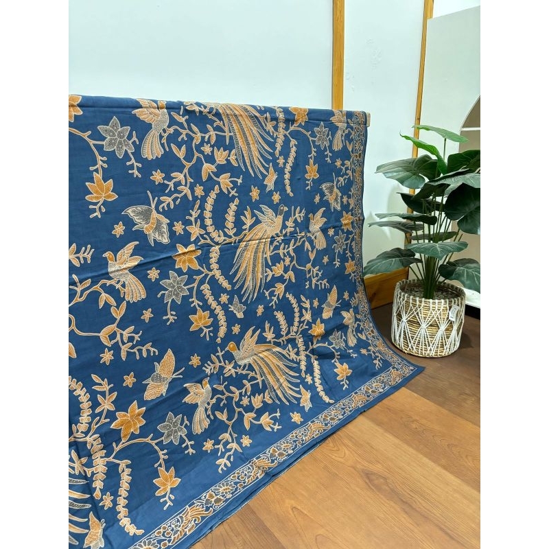 Jual Kain batik solo alusan balian merak kupu biru | Shopee Indonesia