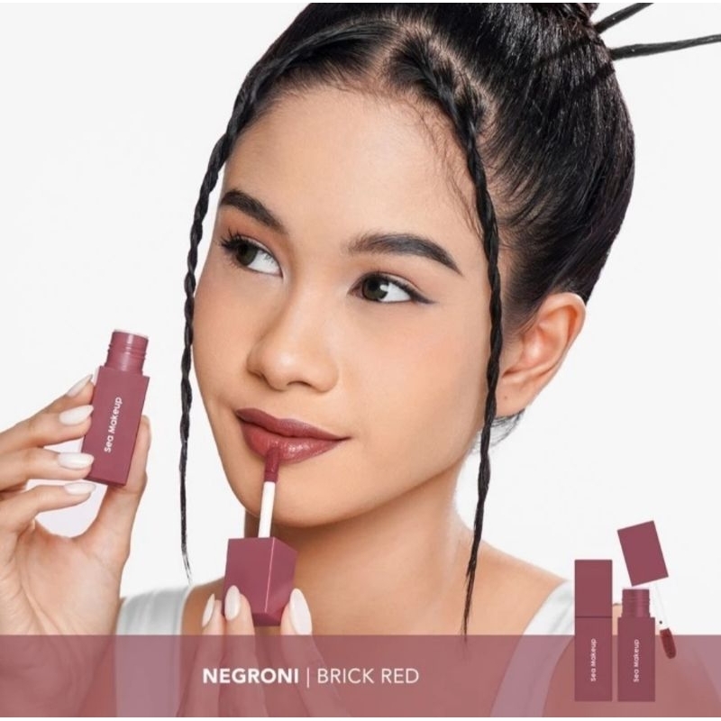 Jual Sea Makeup Lacquer Shake Lip Ink - Negroni | Shopee Indonesia
