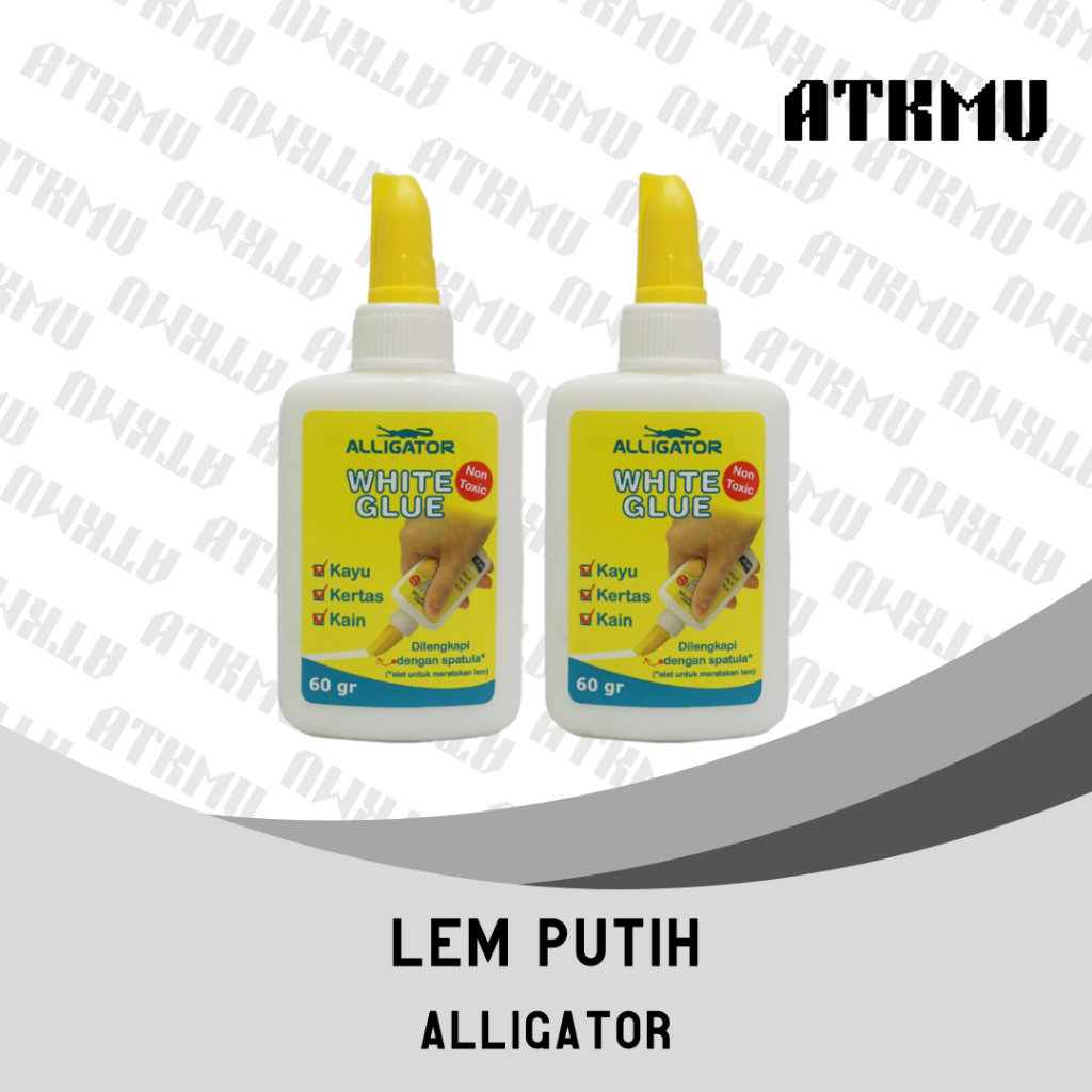 Jual Lem Putih PVAC Lem Kertas, Kayu, Kain Alligator 60gr Non Toxic ...