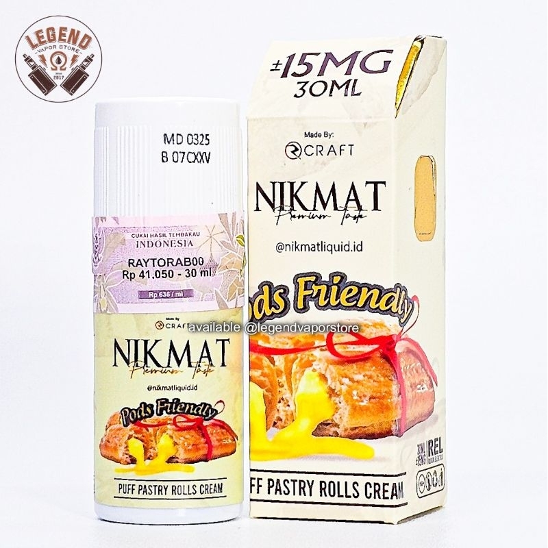 Jual SALT NIC - LIQUID NIKMAT V1 Puff Pastry Rolls Cream 30ML 15MG ...