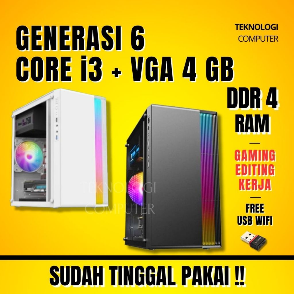 Jual Core i3 ‖ Gen 6 - DDR 4 ‖ VGA 4 GB ‖ PC Rakitan ‖ Komputer CPU ...