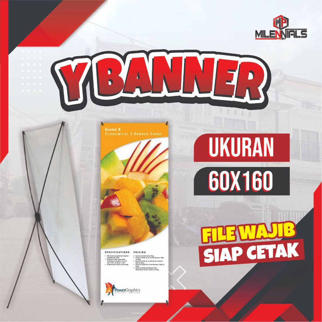 Jual Cetak Y Banner - 60 x 160 cm/ Standing Banner/banner wisuda/ Y ...