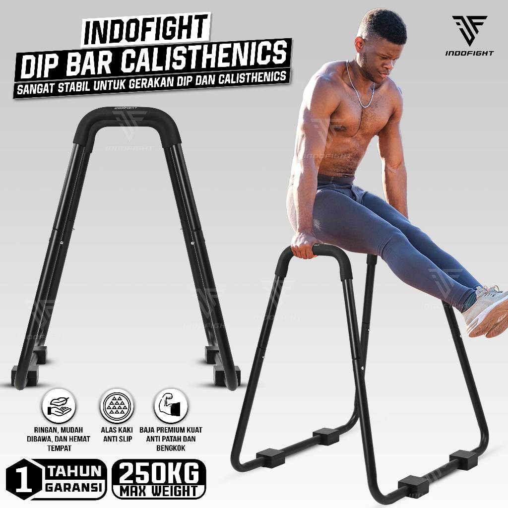 Jual Dip Bar Calisthenics Indofight Dips Bar Parallel Bar Crossfit Dips ...