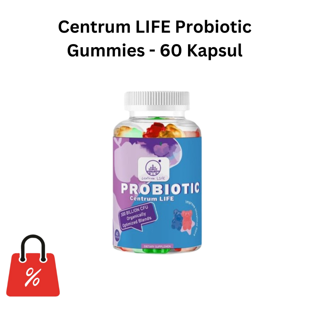 Jual Centrum LIFE Probiotic Gummies meningkatkan kesehatan usus - 60 ...