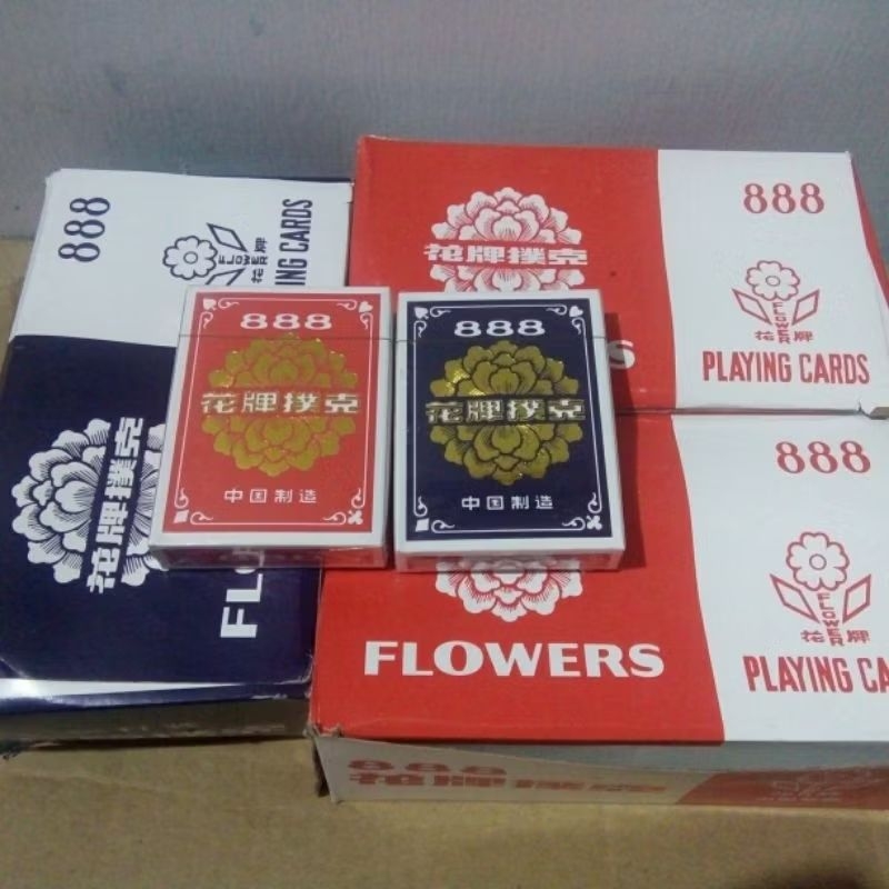 Jual Kartu Remi Kartu Joker 888 FLOWERS ASLI | Shopee Indonesia