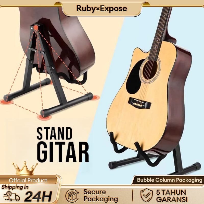 Jual Alat Musik Stand Gitar Universal bass stand biola besi coating ...