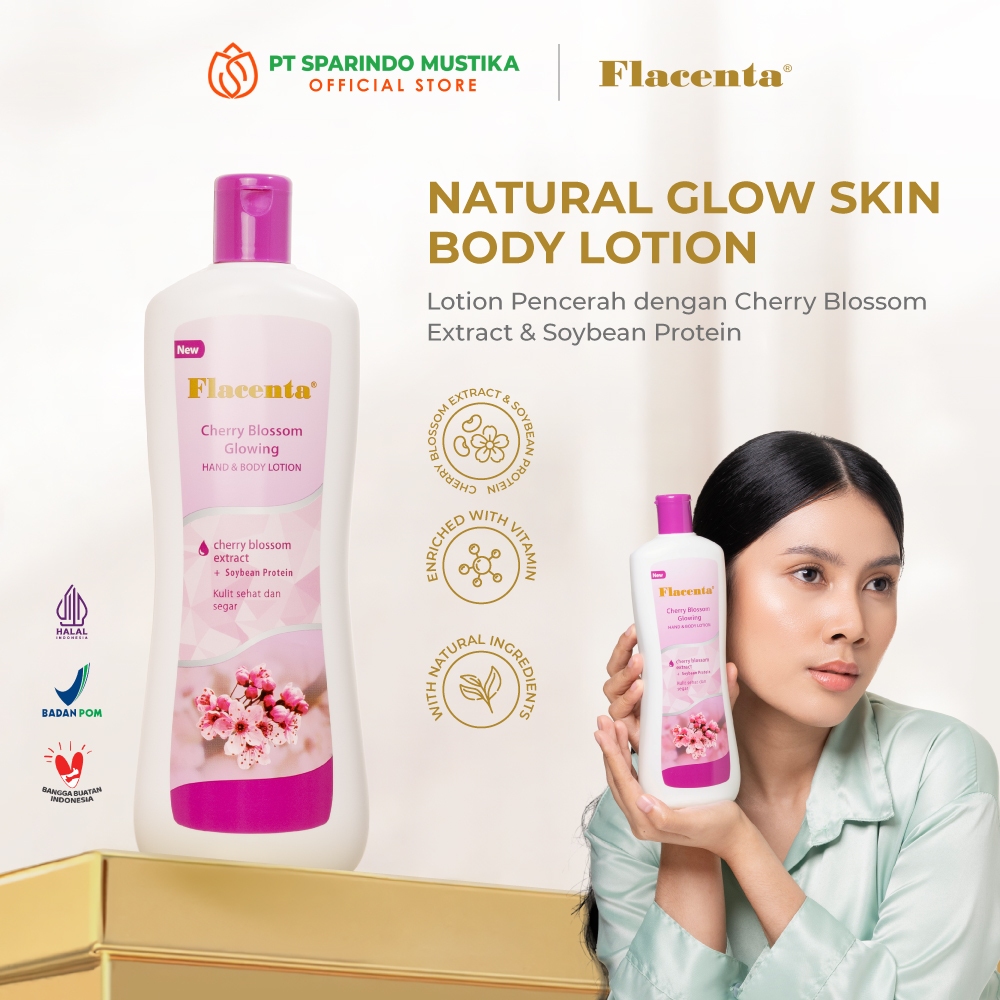 Jual FLACENTA Hand & Body Lotion 500ml Cherry Blossom Losion Pencerah ...