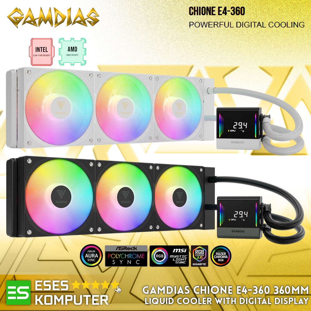 Jual AIO GAMDIAS CHIONE E4-360 DIGITAL ARGB | 360mm Liquid Cooler for ...