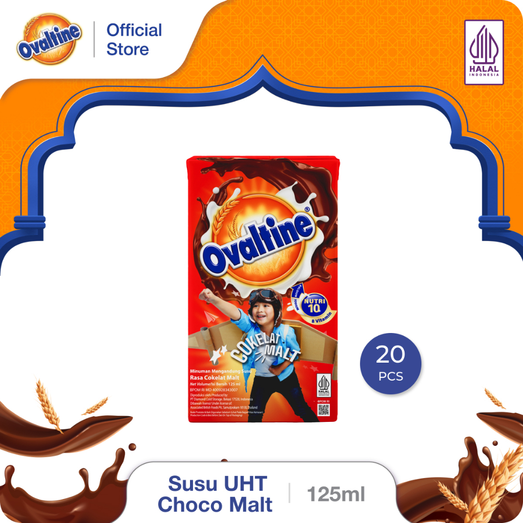 Jual Ovaltine Susu UHT Choco Malt 125ml x 20pcs | Shopee Indonesia