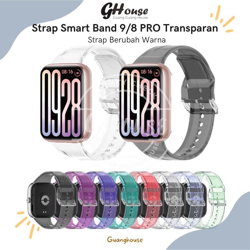 Jual Strap Smart Band 9 PRO Tali Pengganti Xiaomi Smart Band 8 PRO 9 PRO Transparan Bahan ...