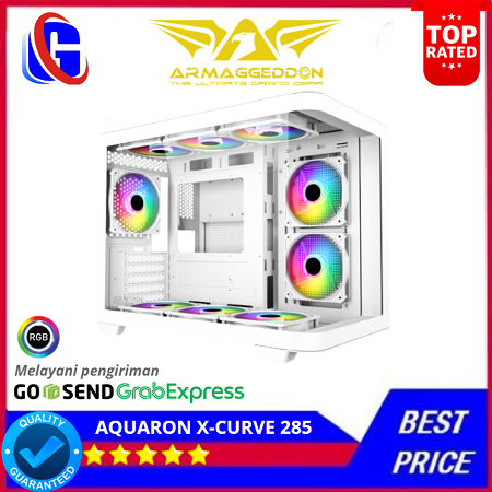 Jual Casing Gaming Armaggeddon Aquaron X-CURVE 285 M-ATX with Front ...