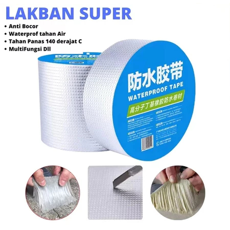 Jual Lakban Anti Bocor Penambal Atap / Lakban Tape Aluminium Foil Butyl Super Waterproof Tape ...