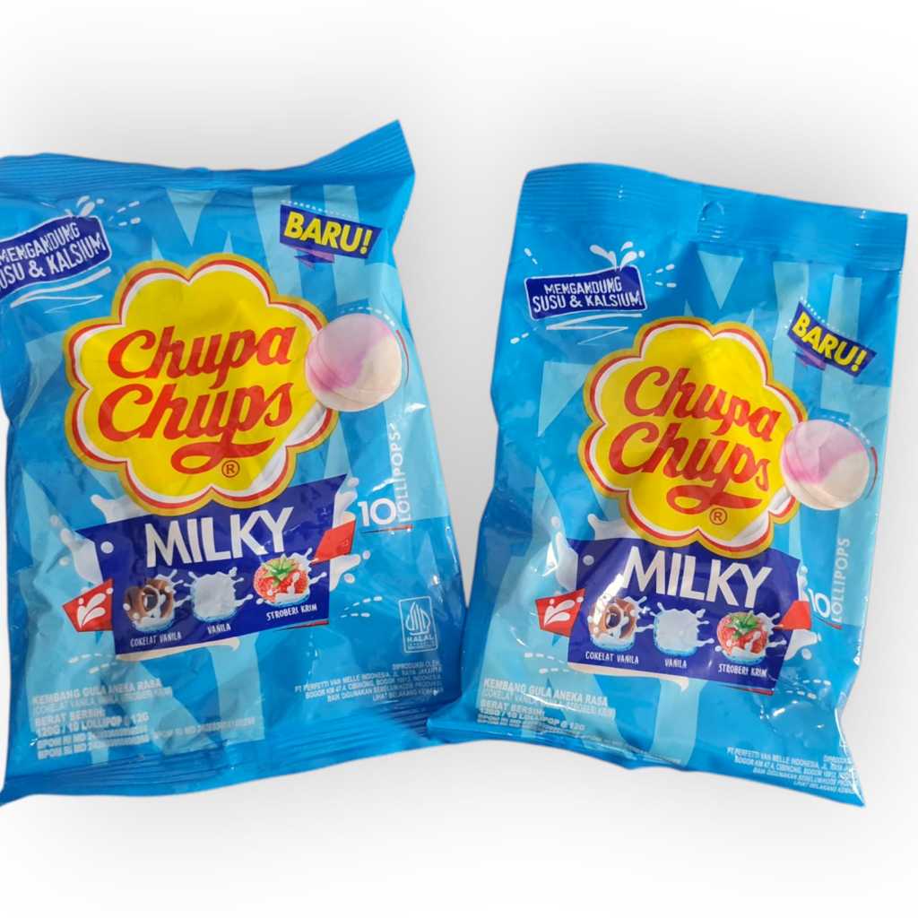 Jual Chupa Chups Milky 120gr (10pcx12gr) | Shopee Indonesia