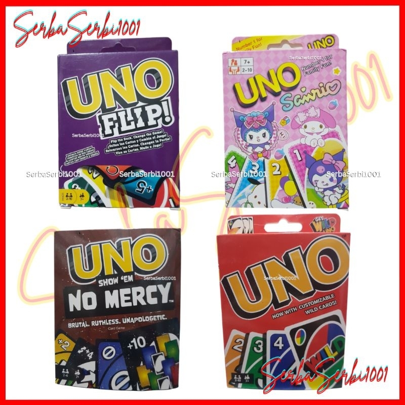 Jual KARTU UNO / UNO FLIP / UNO NO MERCY / UNO SANRIO / UNO DOS / UNO ...