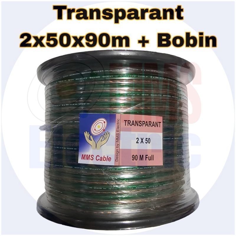 Jual Kabel Transparant 2x50x90m + Bobin (gulungan) | Shopee Indonesia