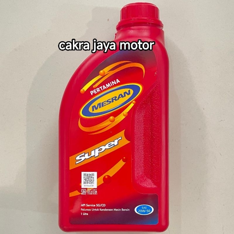 Jual Mesran Super 1Liter SAE 20W-50 | Shopee Indonesia