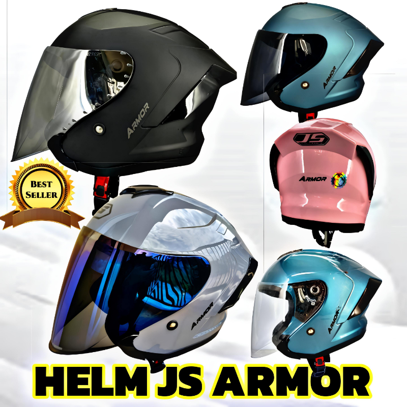 Jual Helm JS ARMOR Solid Half Face Pria Wanita Dewasa Original SNI ...