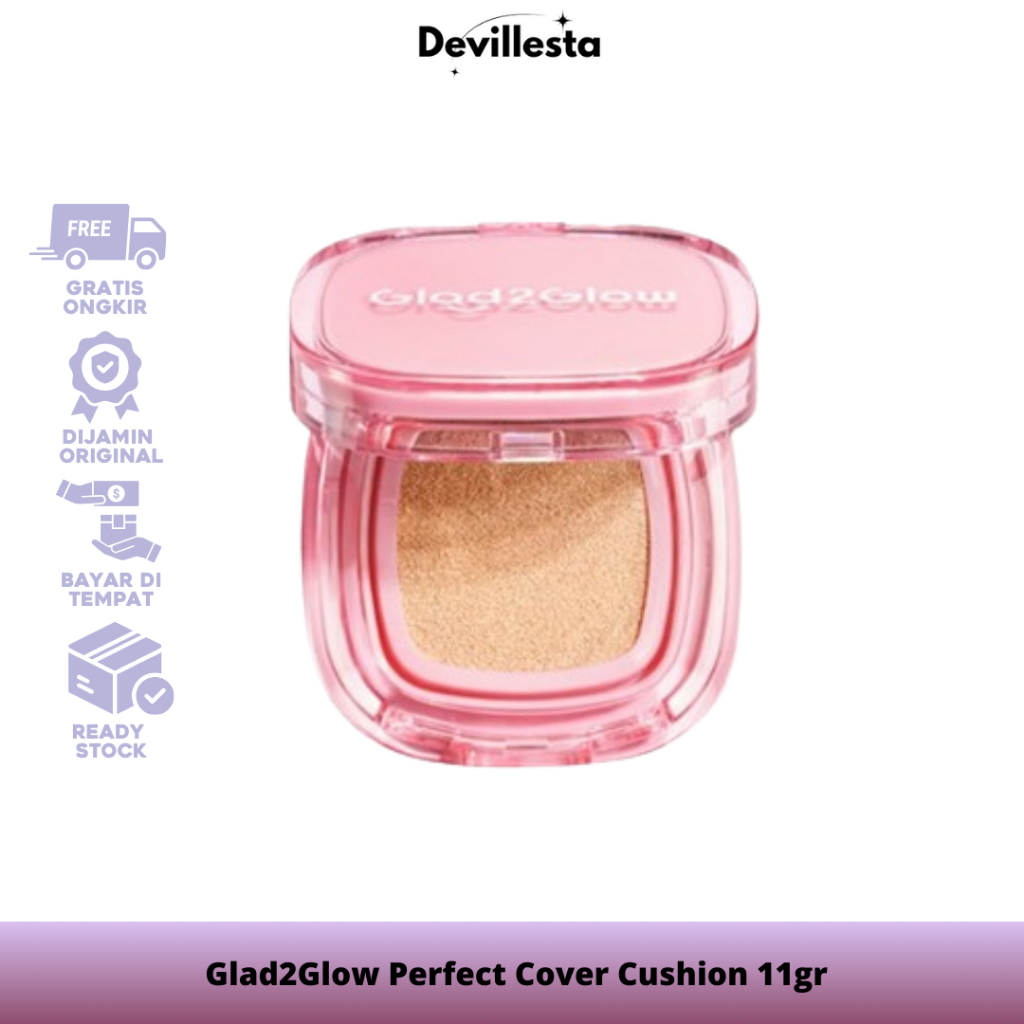 Jual Glad2Glow Perfect Cover Cushion - G2G Oil-Control Matte Waterproof ...