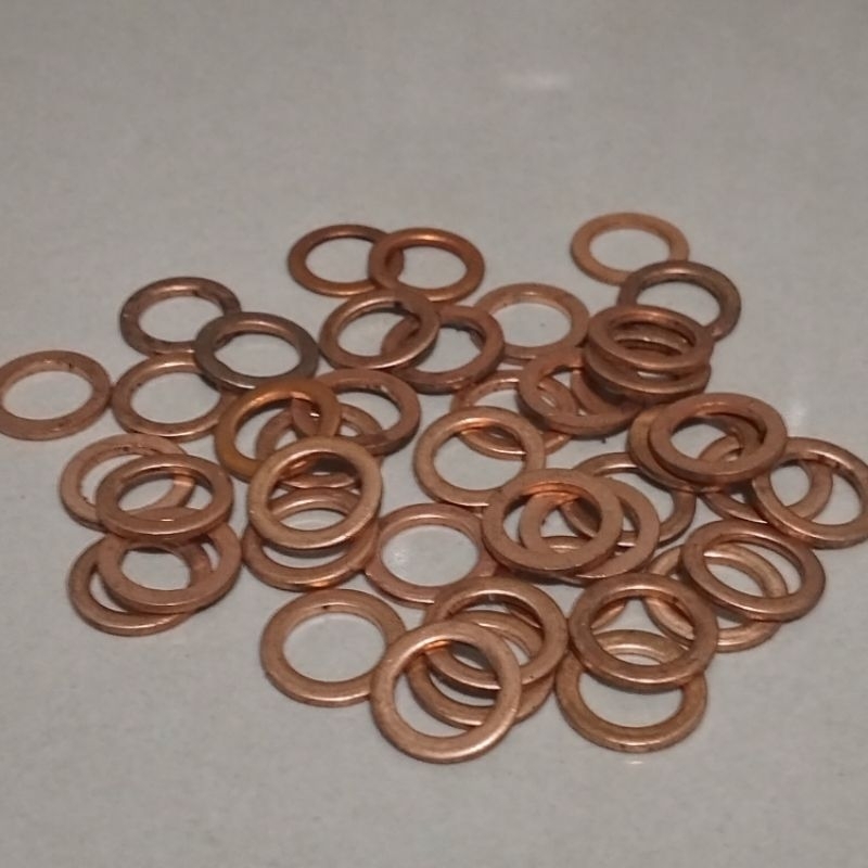 Jual ring tembaga m10 / ring untuk baut nepel selang rem cakram / ring ...
