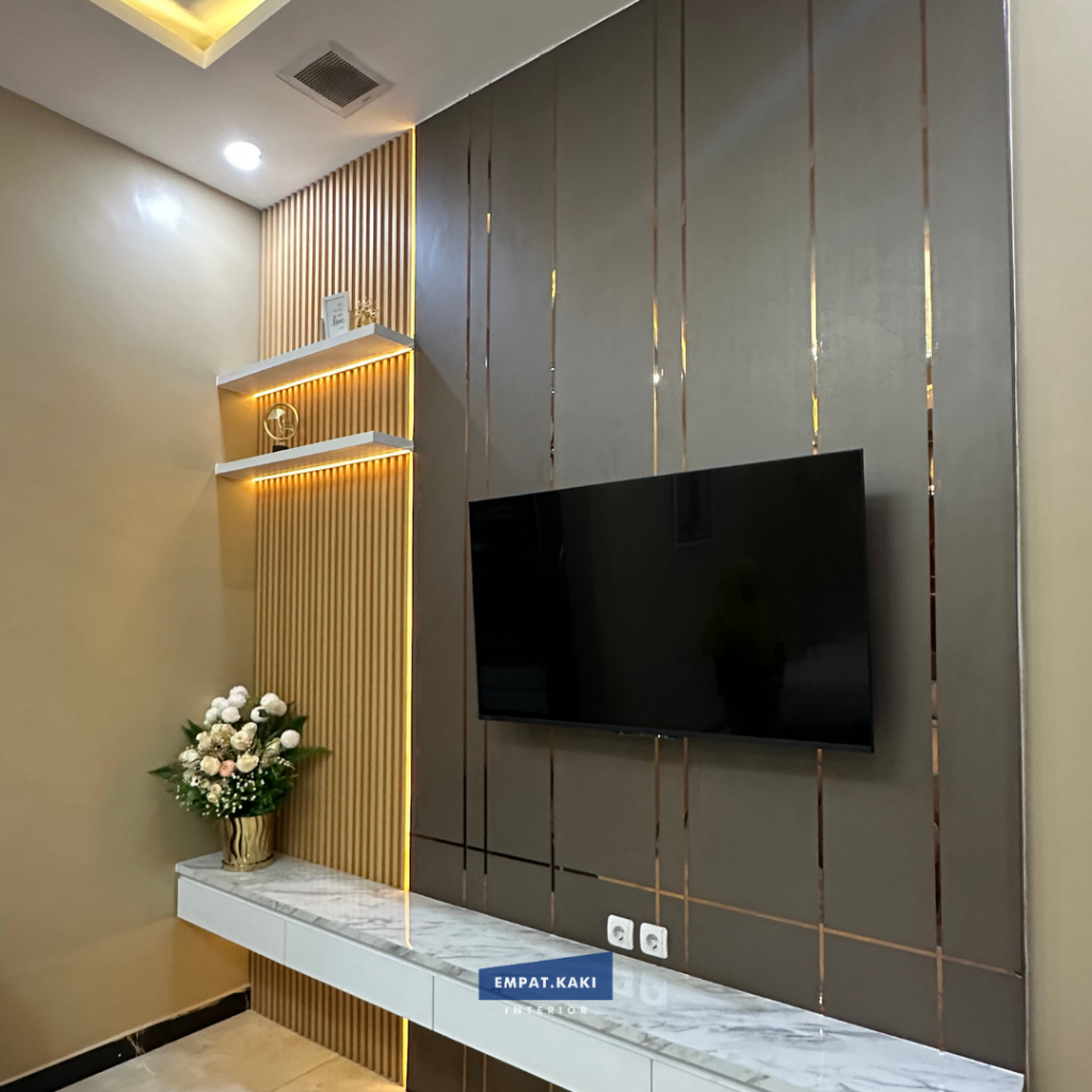 Jual Meja TV / Backdrop TV Custom | Shopee Indonesia