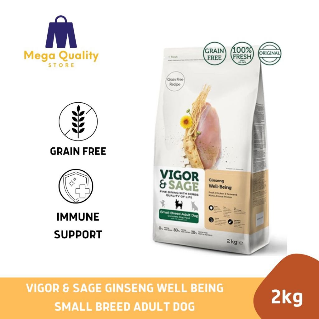 Jual Vigor & Sage Ginseng Well-Being Small Breed Adult Dog Freshpack ...