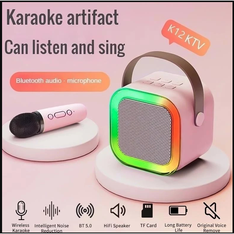 Jual Speaker Bluetooth Karaoke 2 Mic Set Salon Bluetooth bt Speaker ...