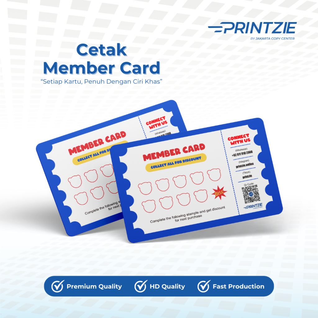 Jual Cetak Loyalty Card Custom | Print Member Card | Kartu Stamp | 1 ...
