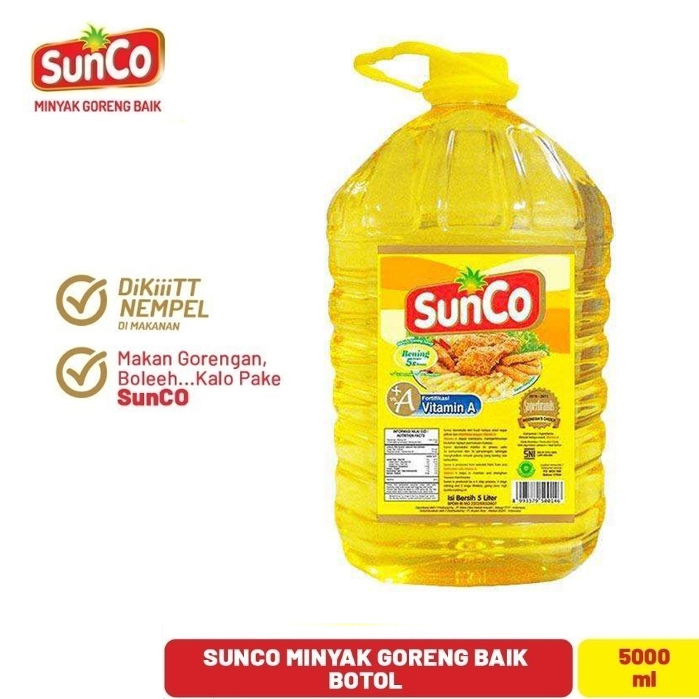 Jual Minyak Goreng Sunco Jerigen / Botol 5L - Kelapa sawit Murni, Anti ...