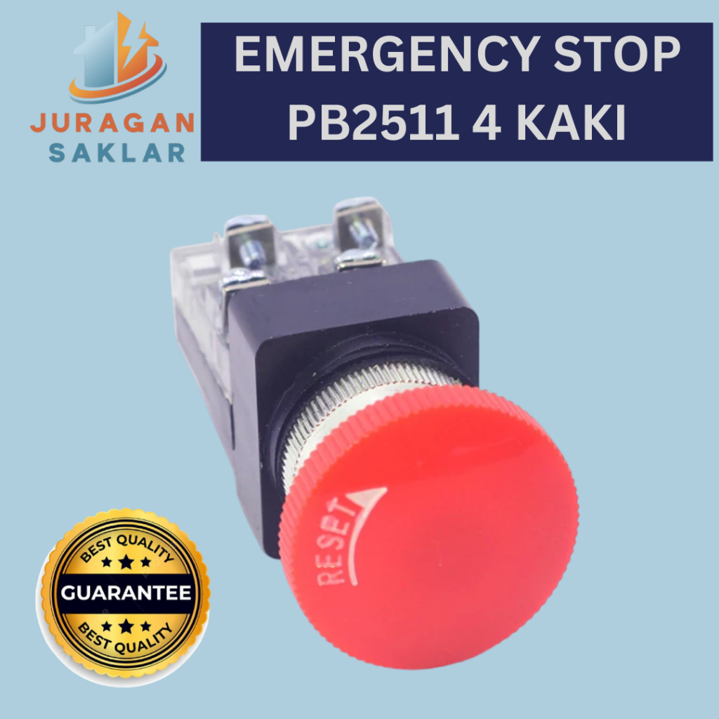 Jual Push Button PUSHBUTTON Emergency Stop 25 MM 4 PIN 4 KAKI | Shopee Indonesia
