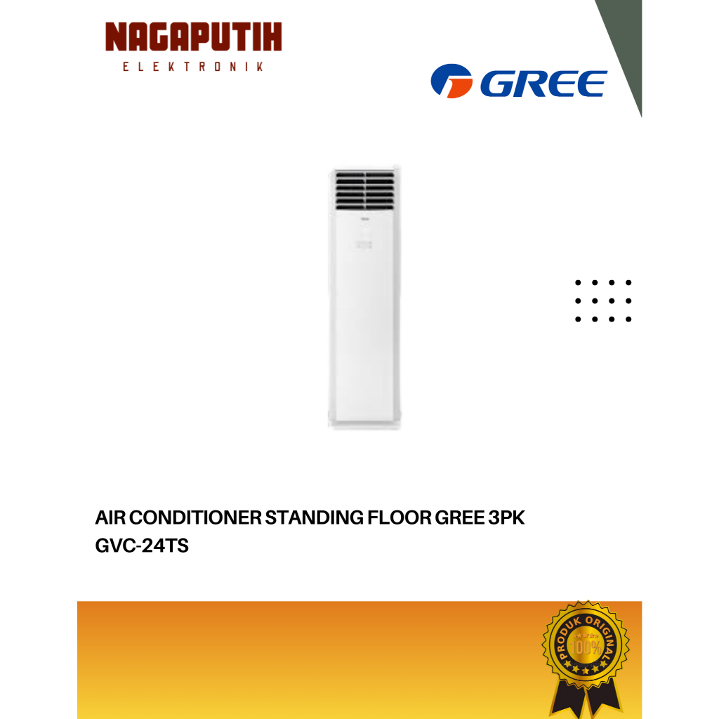 Jual GREE AC STANDING FLOOR 3 PK GVC-24TS SMART WIFI TOUCH SCREEN ...