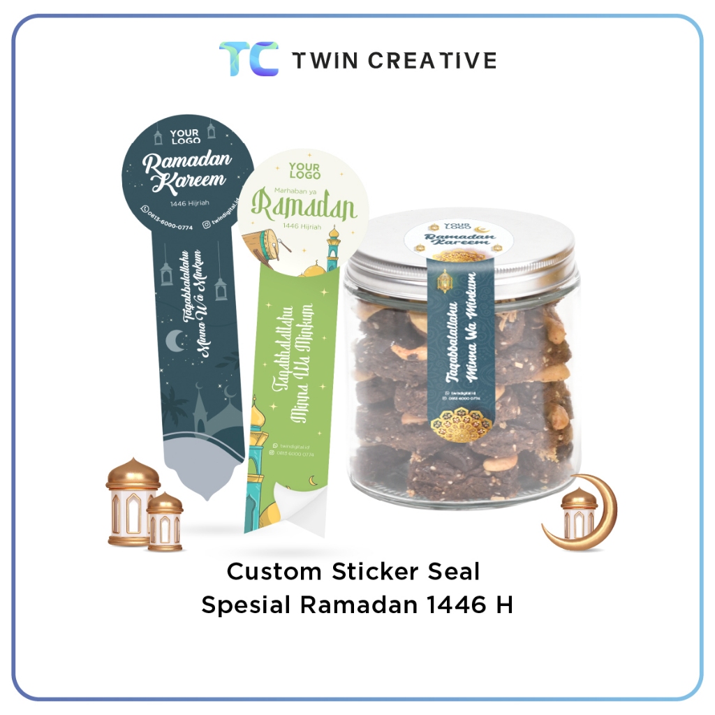 Jual Custom Sticker Seal Segel Toples Kue Lebaran Idul Fitri Stiker ...