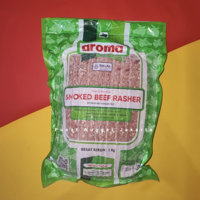 Jual Smoked beef rasher 1 kg AROMA | Shopee Indonesia