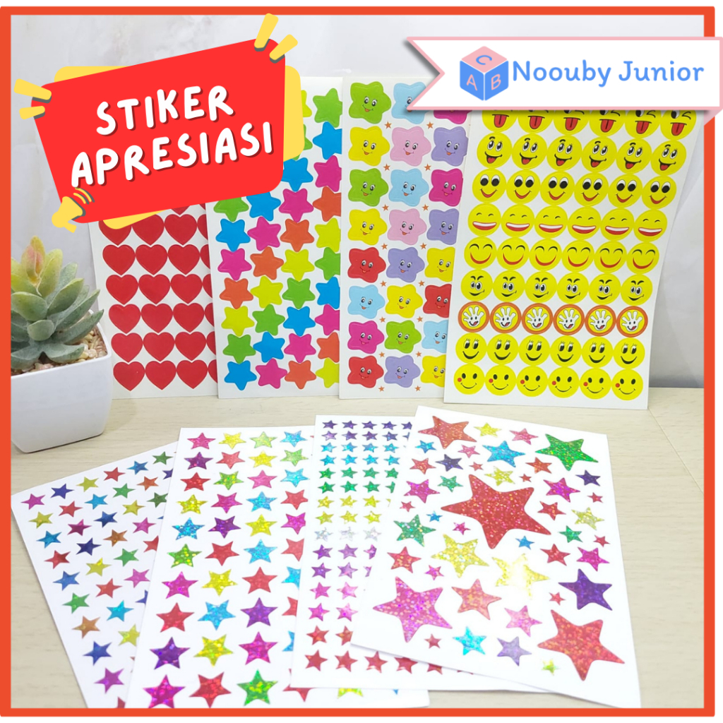 Jual (HARGA PER LEMBAR) NOOUBY Sticker Reward Edukasi - Stiker ...