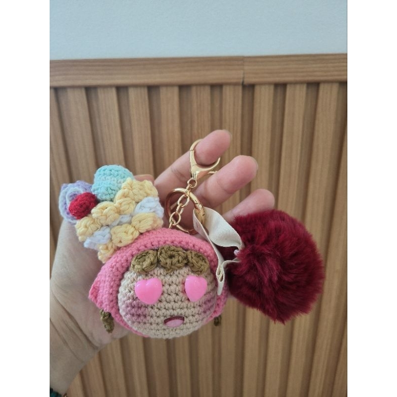 Jual KLOVER Momo Keychain inspired by cooking mama Dessert themes ...