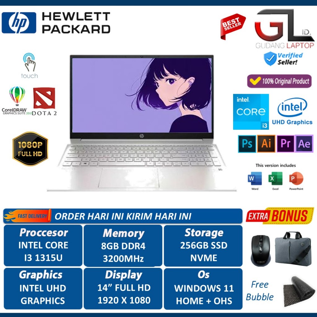 Jual Laptop Hp Pavilion 15 Intel Core i3 1315U 32GB 1TB SSD 15 Inch ...