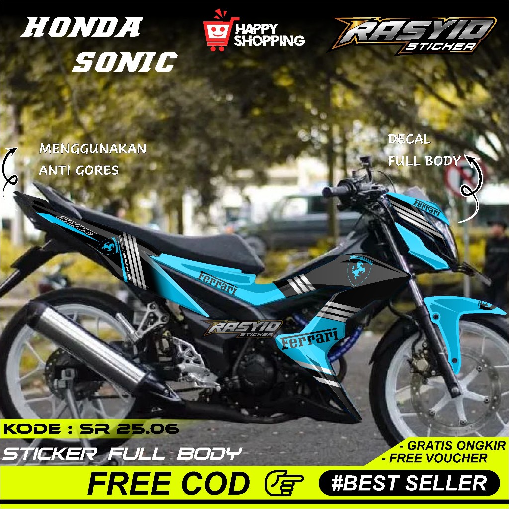 Jual COD Decal Sticker Full Body Motor Honda Sonic 150 r Sticker Full ...