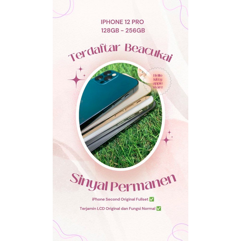Jual Terdaftar IMEI BC (Beacukai) iPhone 12 pro kapasitas 128gb - 256gb fullset mulus Bukan ...