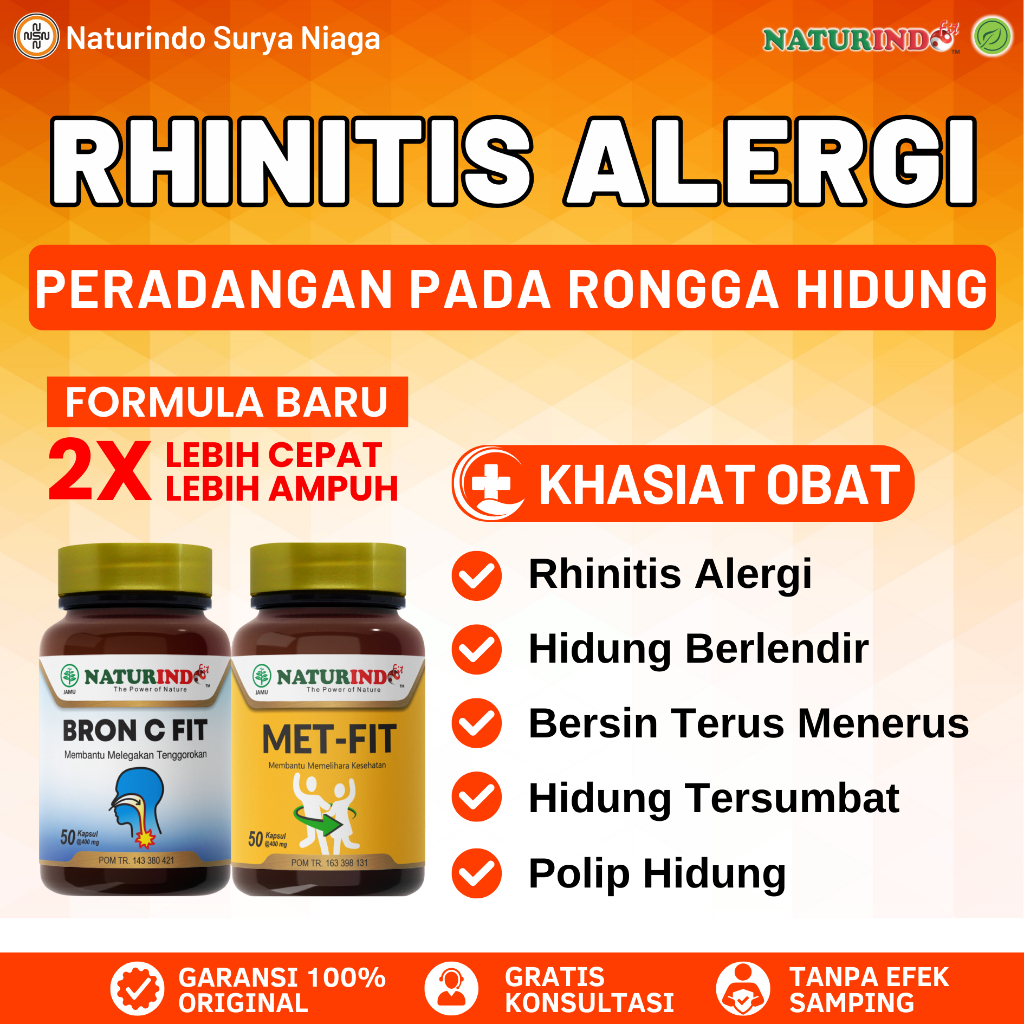 Jual Obat Rhinitis Alergi Hidung Bersin Herbal Bron C Fit Naturindo ...