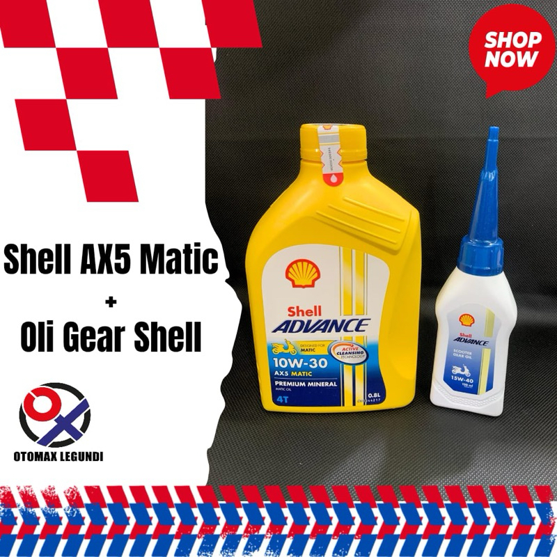 Jual Shell AX5 matic 10W-30 + Oli Gear Shell | Shopee Indonesia