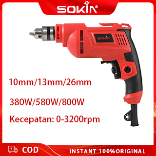 Jual SOKIN Tools Mesin bor listrik 10/13mm Bor Listrik 580W Mesin Bor ...