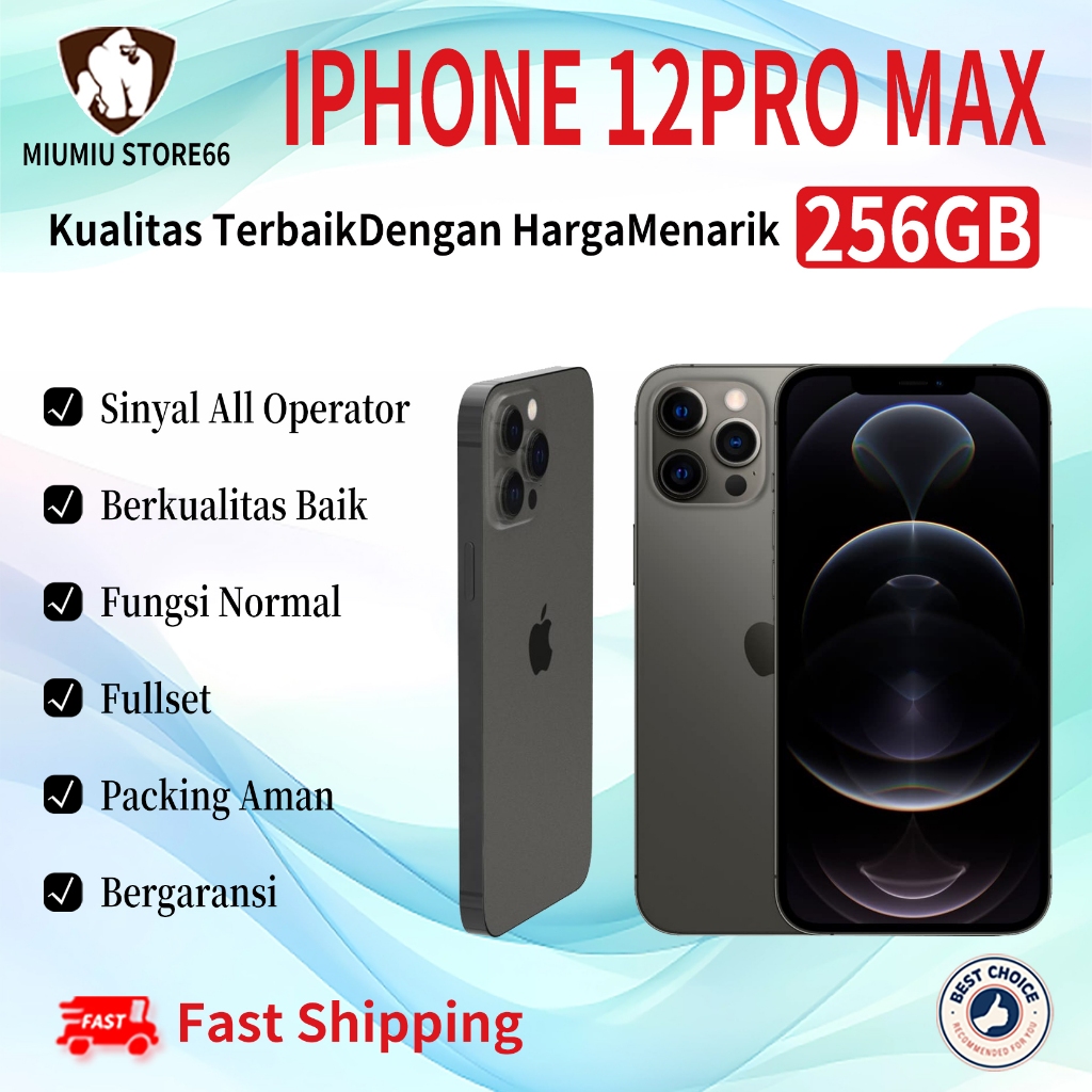 Jual iPhone 12Pro Max 256GB Second Original 100% INTER 5G 6.7"OLED-Ori Fullset Mulus Like New ...