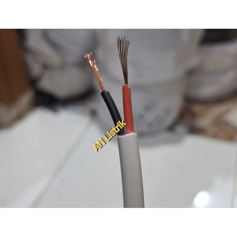 Jual Kabel Serabut 2x0,75mm Putih USA - Kabel Listrik / Audio 2x0.75 Putih USA (Harga Permeter ...